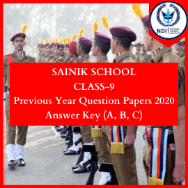 Sainik Class 9 Previous Year Answer key