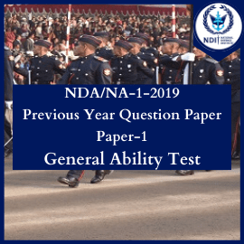 NDA-1 2019 Previous Year Question Paper