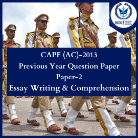 CAPF 2013 Previous Year Question Paper