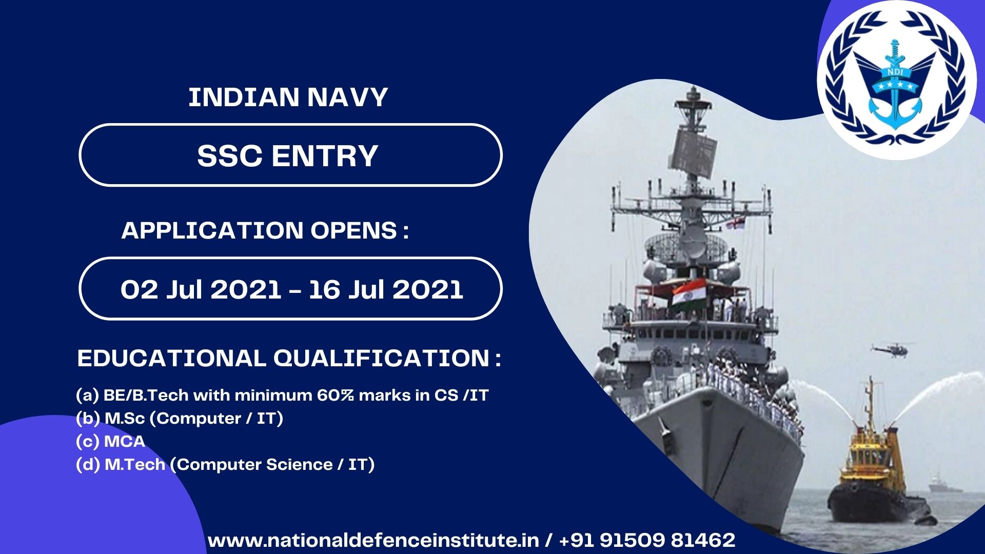 INDIAN NAVY - SSC (IT) ENTRY -JAN 2022