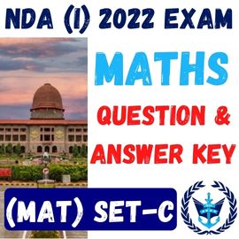 NDA 1 2022 MATHS QUESTION PAPER-SET C