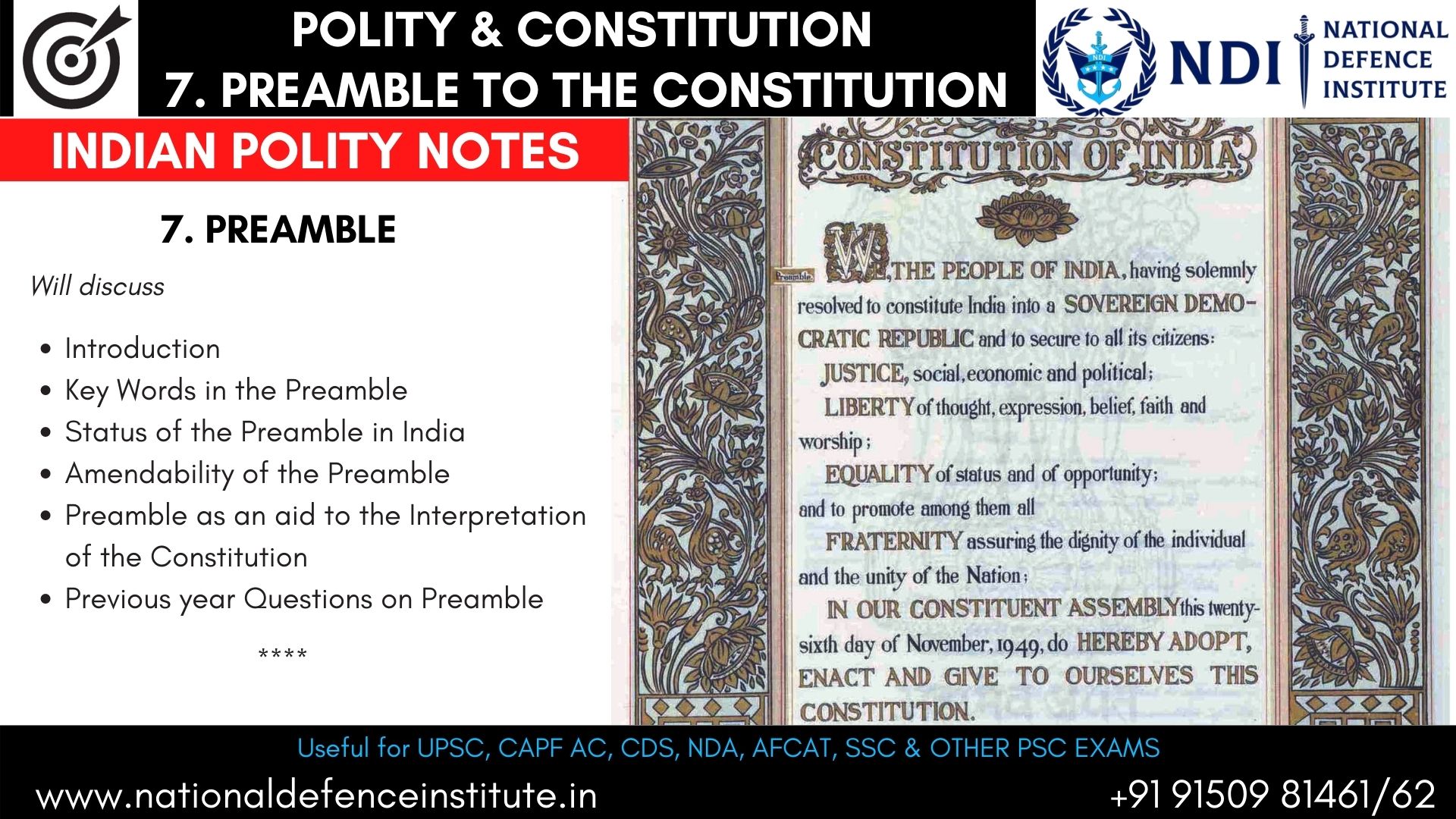 POLITY NOTES-04 | SALIENT FEATURES OF CONSTITUTION OF INDIA| UPSC ...