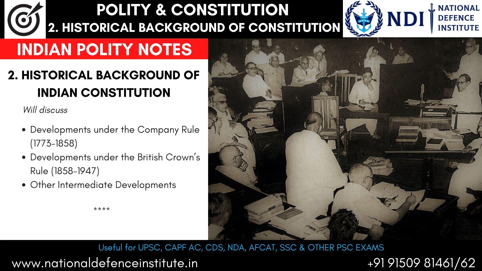 POLITY NOTES-02 | HISTORICAL BACKGROUND OF THE INDIAN CONSTITUTION ...